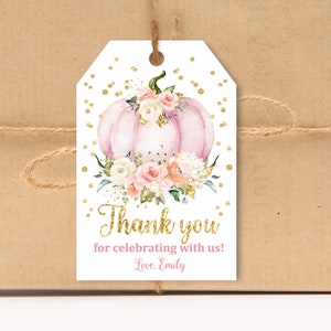 Pumpkin Birthday Favor Tags Little Pumpkin Gift Tags Birthday Favor Tag ...