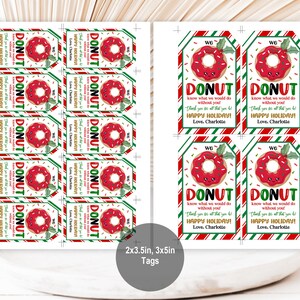 Christmas Donut Tag Donut Know What We Would Do Without You Gift Tag ...