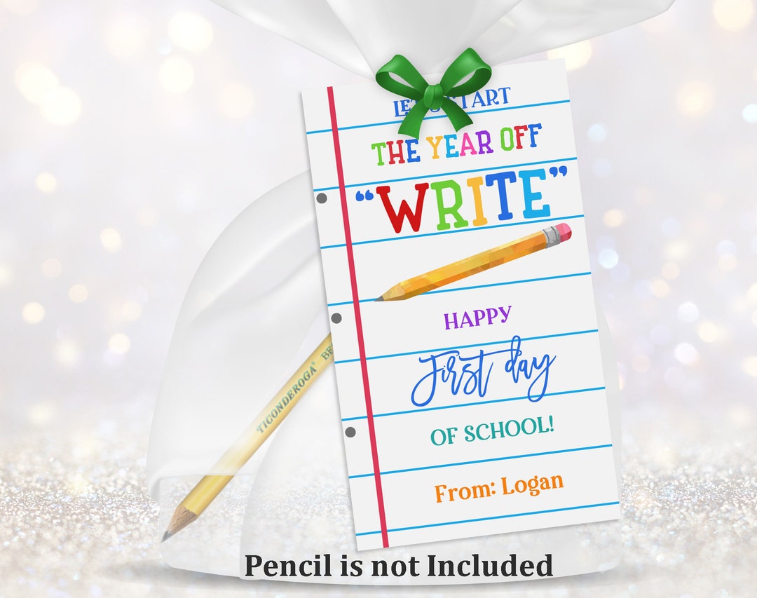 Let's Start This Year off Write Tag Back to School Pen - Etsy