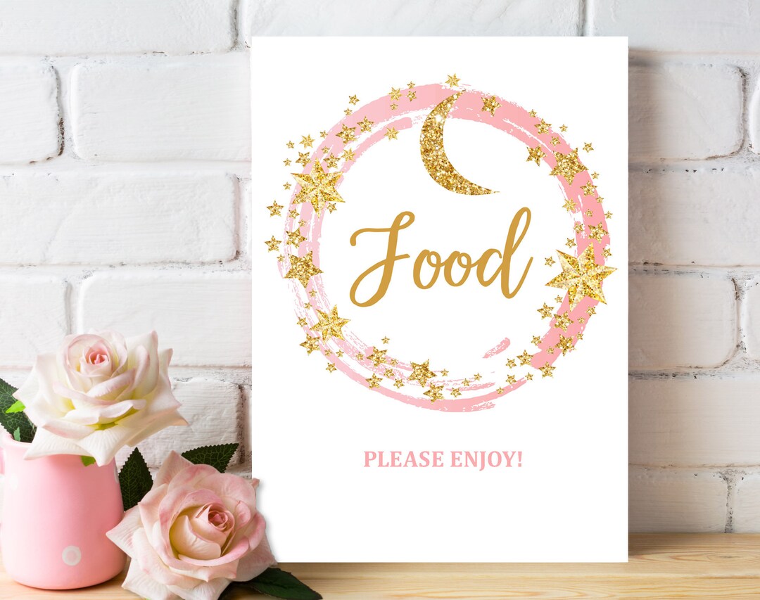 Food Baby Shower Signs Food Twinkle Twinkle Little Star Baby Shower ...