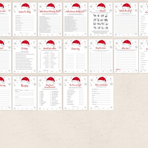 Christmas Baby Shower Game Set Santa Game Pack Bundle Winter Baby ...