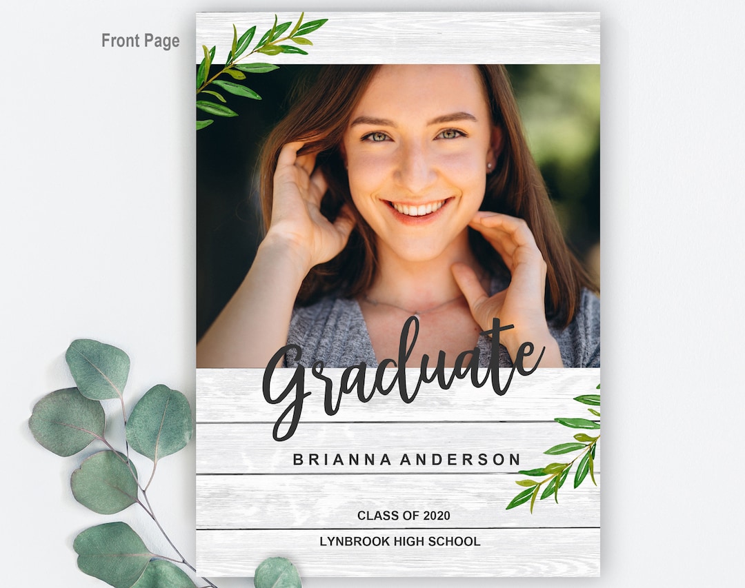 Rustic Graduation Invitation Rustic Graduation Announcement White Wood ...