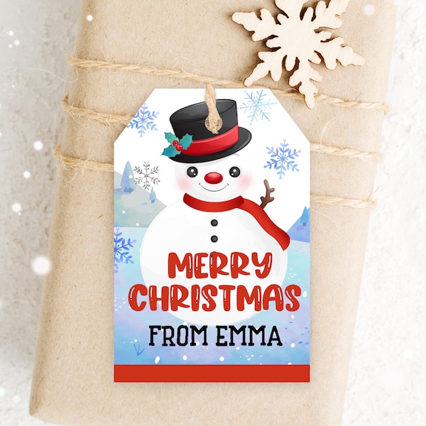 Snowman Labels - Etsy