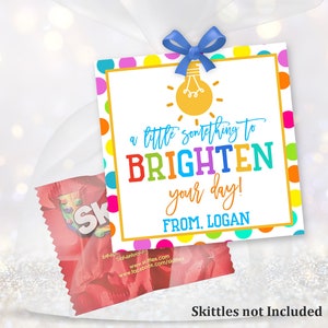 A Little Something to Brighten Your Day Tag Teacher Gift Tag - Etsy