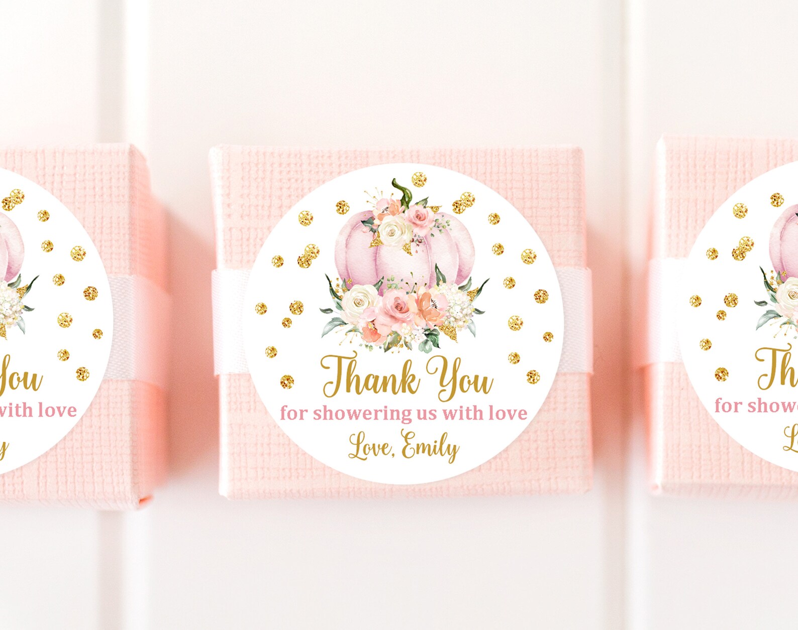 Pumpkin Baby Shower Favor Tag/ Round and Square Included/ | Etsy