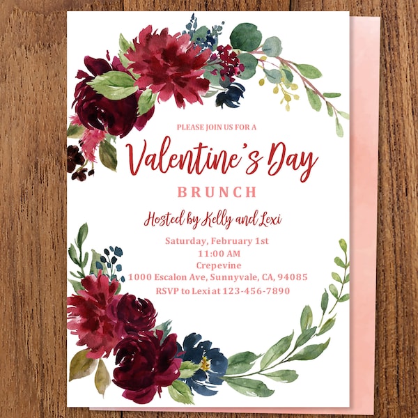 Valentine Luncheon Invitation - Etsy