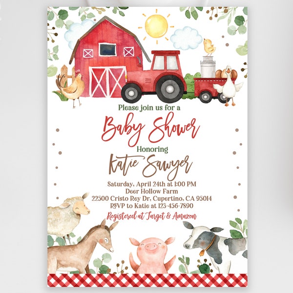 Farm Baby Shower - Etsy
