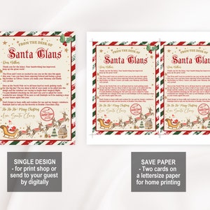 Letter From Santa Christmas Santa Letter Official Greeting Letter Boho ...