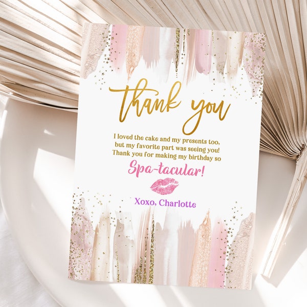 Spa Party Thank You - Etsy