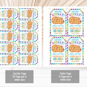 Chip Chip Hooray Back to School Tag Cookie Gift Tag Classroom Treat Tag ...
