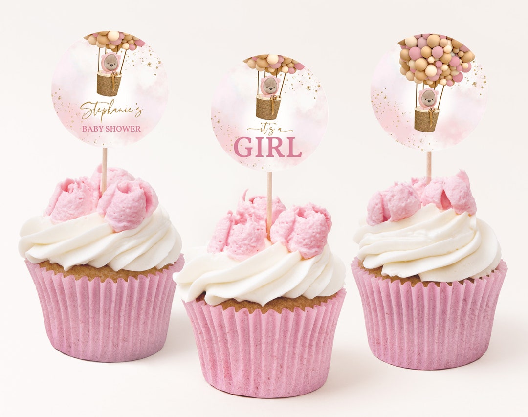 Teddy Bear Cupcake Topper Bear Party Cake Topper Baby Shower Girl Party ...
