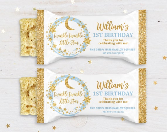 Twinkle Twinkle Little Star Birthday Rice Krispy Treat Label/ | Etsy