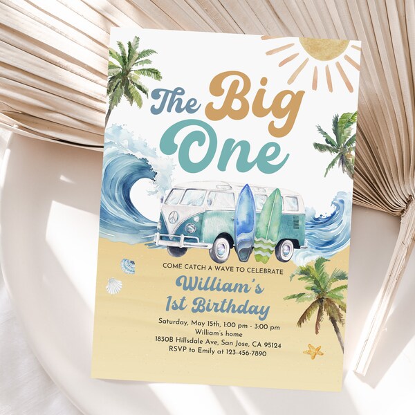The Big One Invitation - Etsy