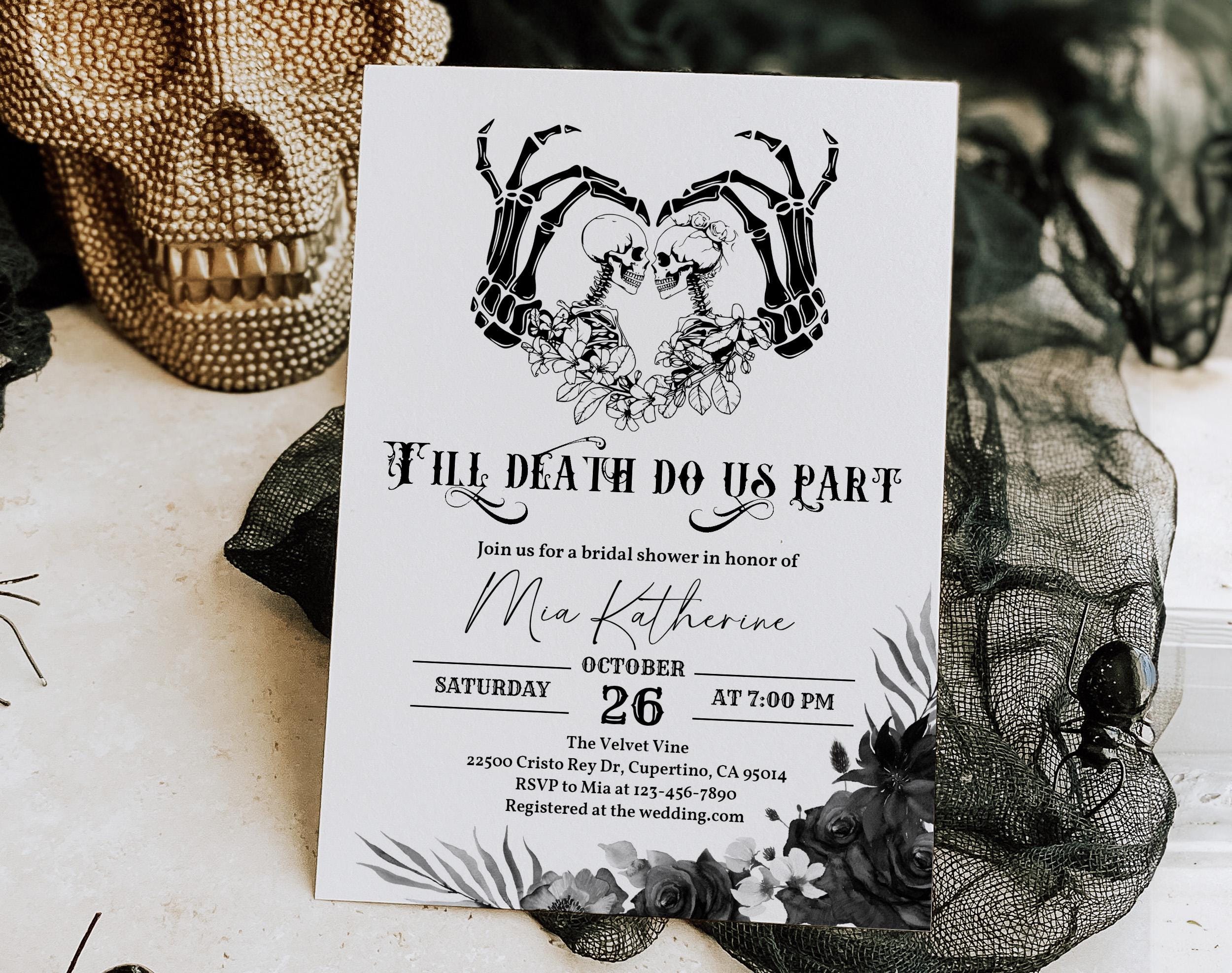 Skull Wedding Invitation Template