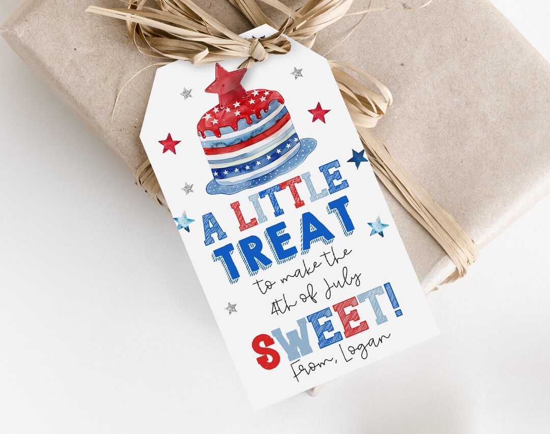 4th of July Tag, Fourth of July Printable Gift Tags, Independence Day ...
