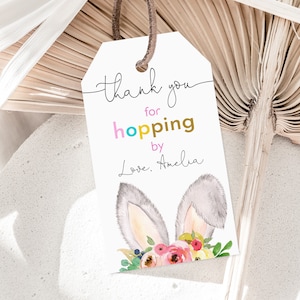 Bunny Thank You Tag Some Bunny is One Party Favor Tags Rabbit 1st Party ...