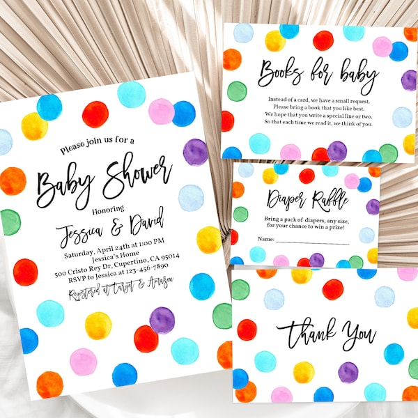 Polka Dot Invitation - Etsy