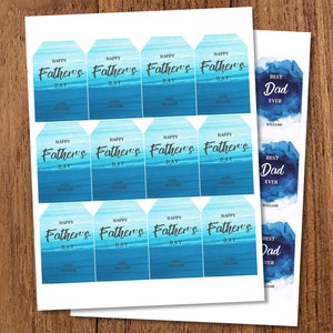 Fathers Day Tags 3 Designs Included Download EDITABLE Dad Gift Tag - Etsy