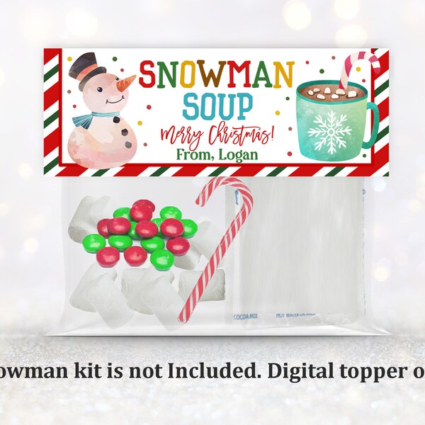 Snowman Bag Topper - Etsy