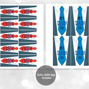 Fathers Day Gift Tag Father's Day Favor Tag Cards for Dad Tie Dad Tag ...