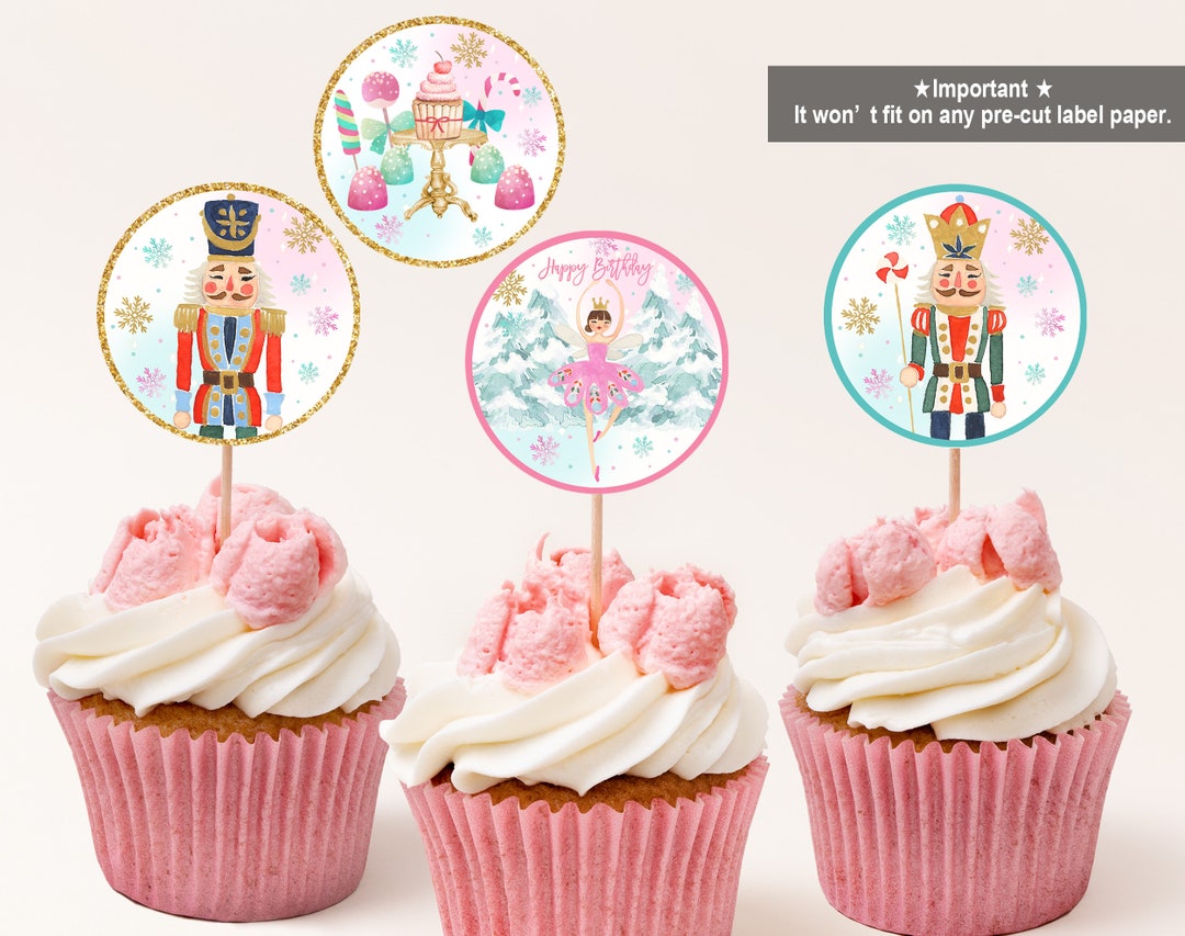 Nutcracker Cupcake Toppers Sugar Plum Fairy Birthday Party Decoration ...