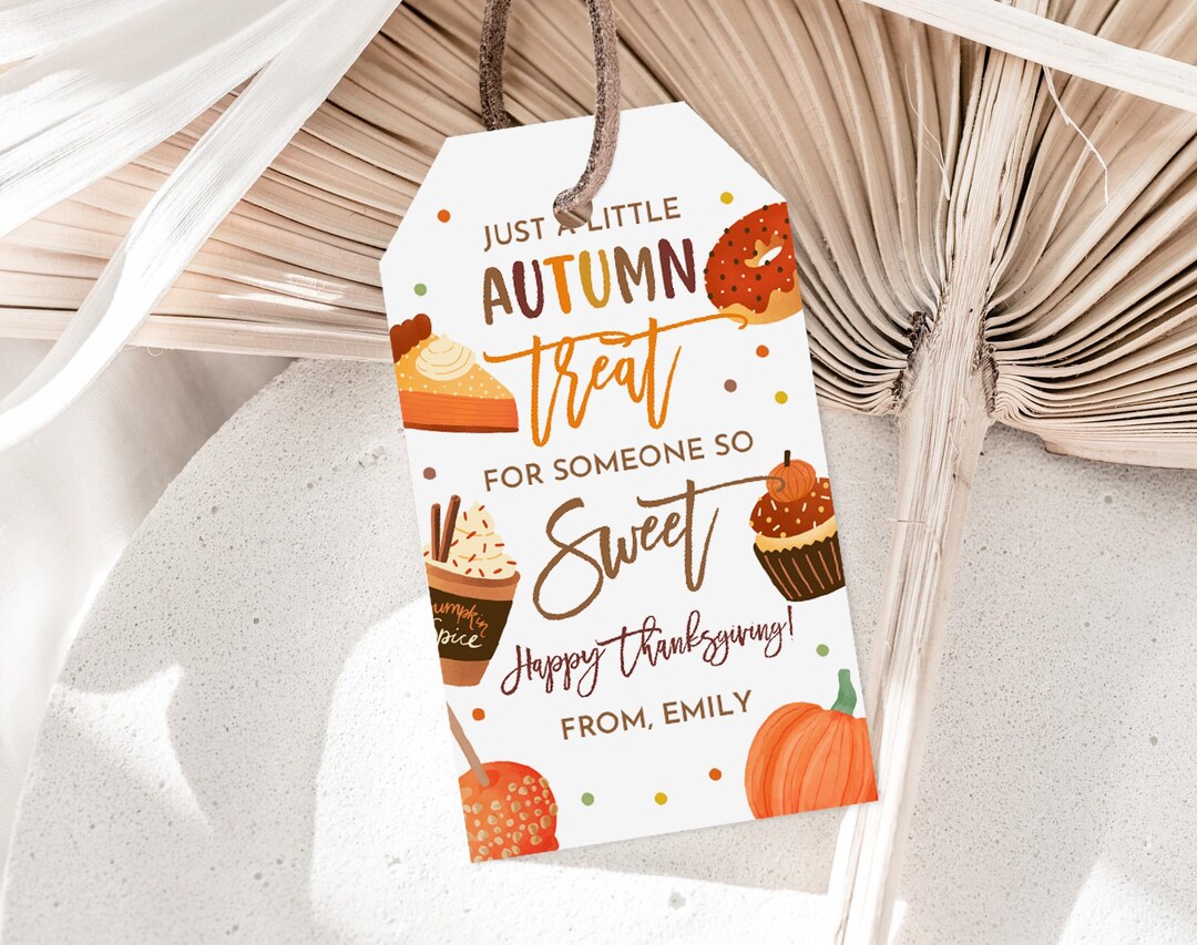 Editable Autumn Treat for Someone Sweet Gift Tag Printable Fall Treat ...