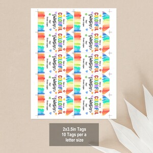 Valentine Gift Tags: Rainbow Crayon Design - Editable Printable ...