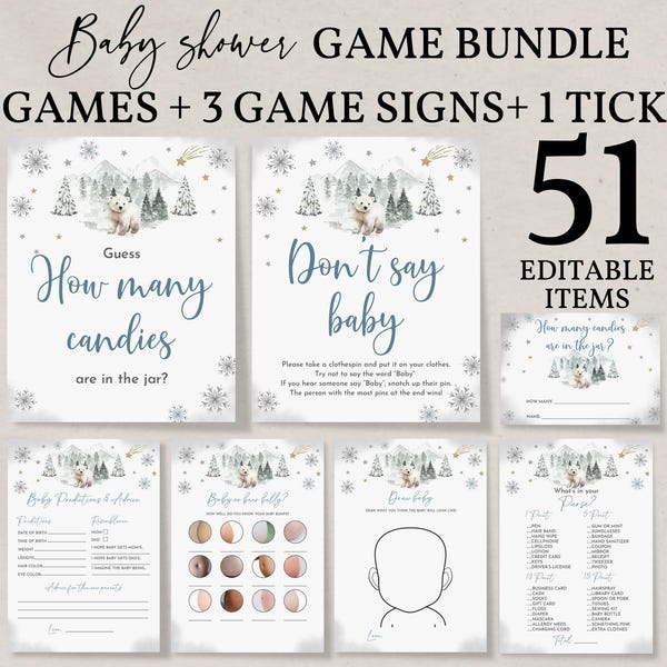 Polar Bear Baby Shower - Etsy