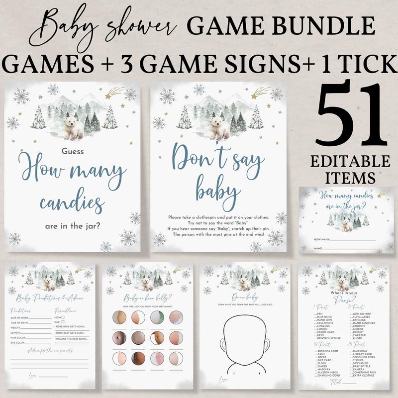 Polar Bear Baby Shower - Etsy