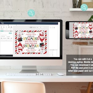 Christmas Printable Make Your Own Snowman Playdough Bag Topper - Etsy