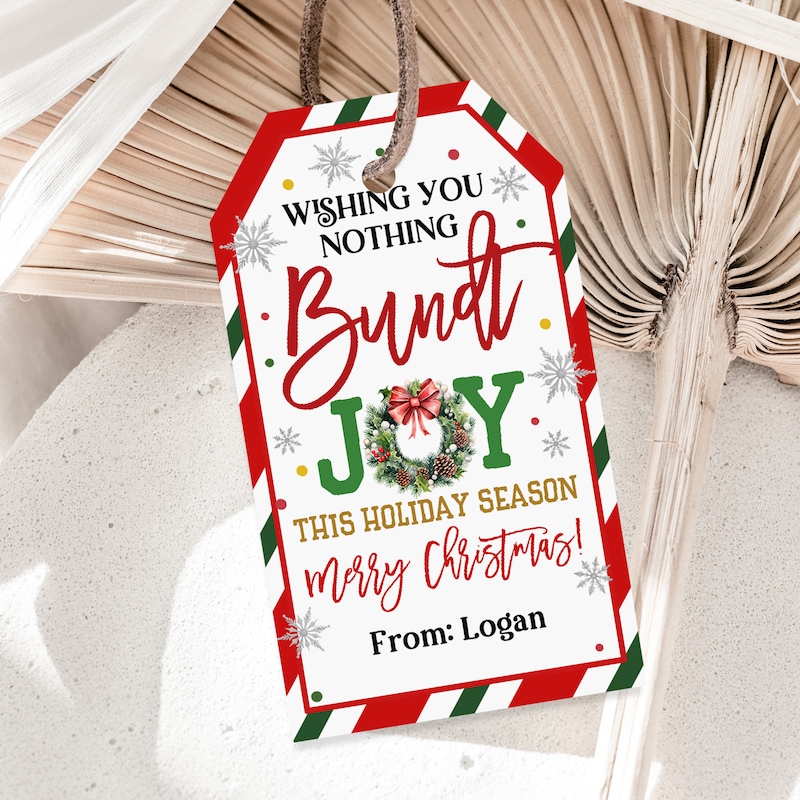 Bundt Cake Holiday Label - Etsy