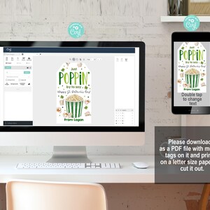 St. Patrick's Day Poppin' Tag Popcorn Gift Tag Just POPPIN' BY Editable ...