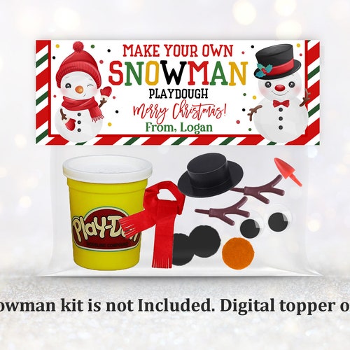 Christmas Printable Make Your Own Christmas Playdough Tree Bag - Etsy