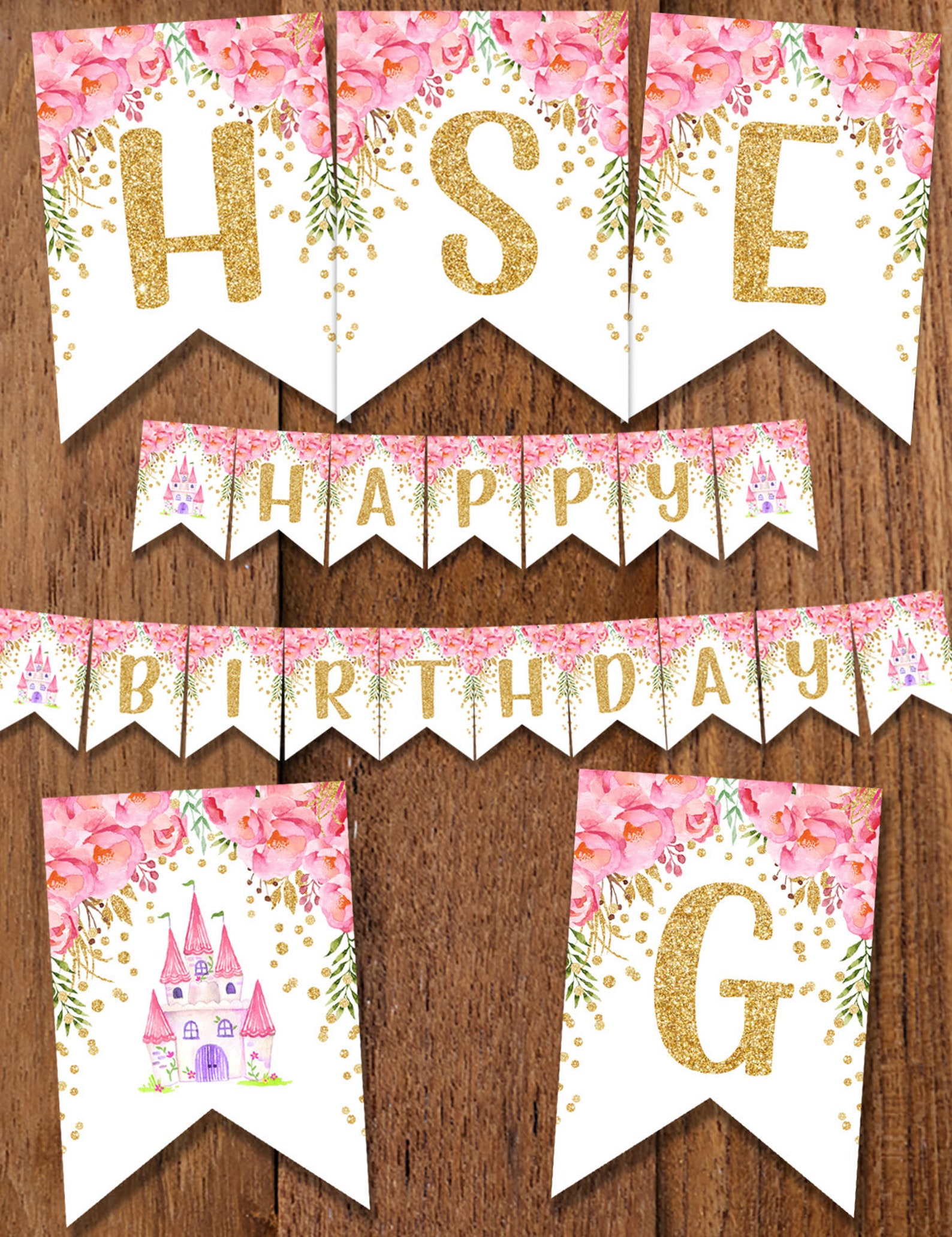 Princess Banner/ Princess Birthday Banner/ A to Z / Castle/ - Etsy