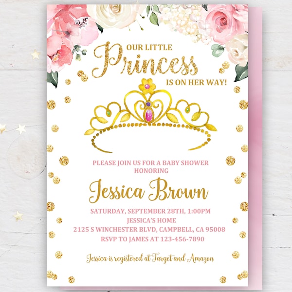 Princess Baby Shower Invitations - Etsy
