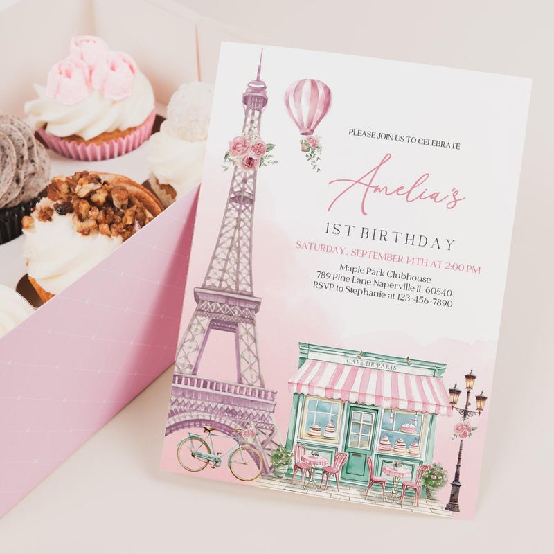 Paris Cafe Party Invite - Etsy