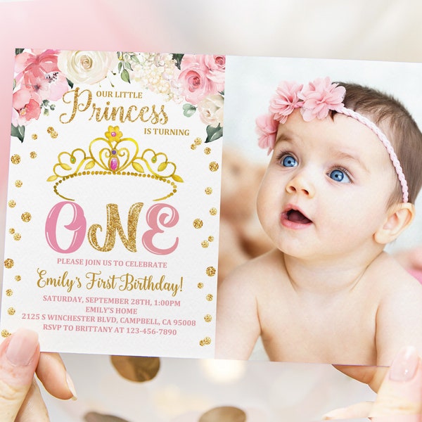 Princess One Birthday Invitation - Etsy