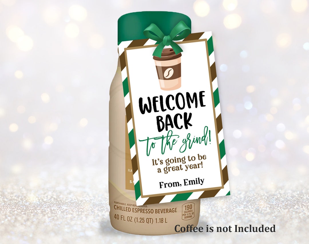 Coffee Back to School Tag Teacher Gifts Editable Coffee Gift - Etsy