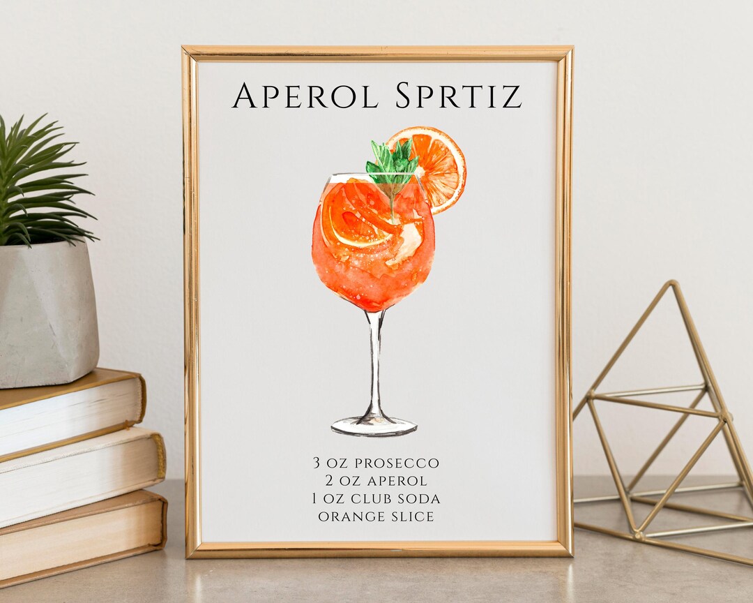 Unique Aperol Spritz Art Digital Download, Poster, Home Decor, Cocktail ...