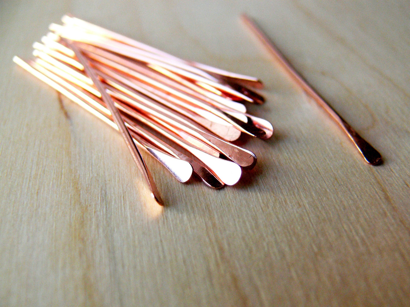 Bare Copper Head Pins Paddle Headpins 10 Pieces Choose - Etsy UK