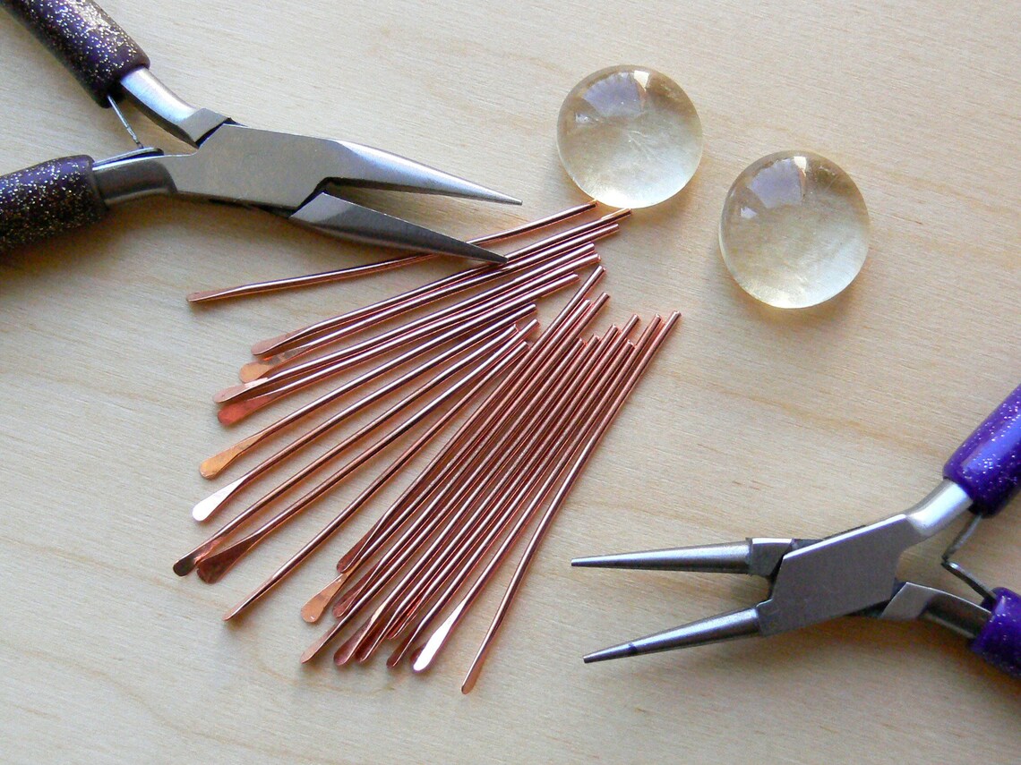 Raw Copper Headpins Paddle Headpins Jewellery Making - Etsy