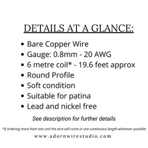 0.8mm Round Copper Wire - 20g Copper Wire - Bare Copper Wire ...