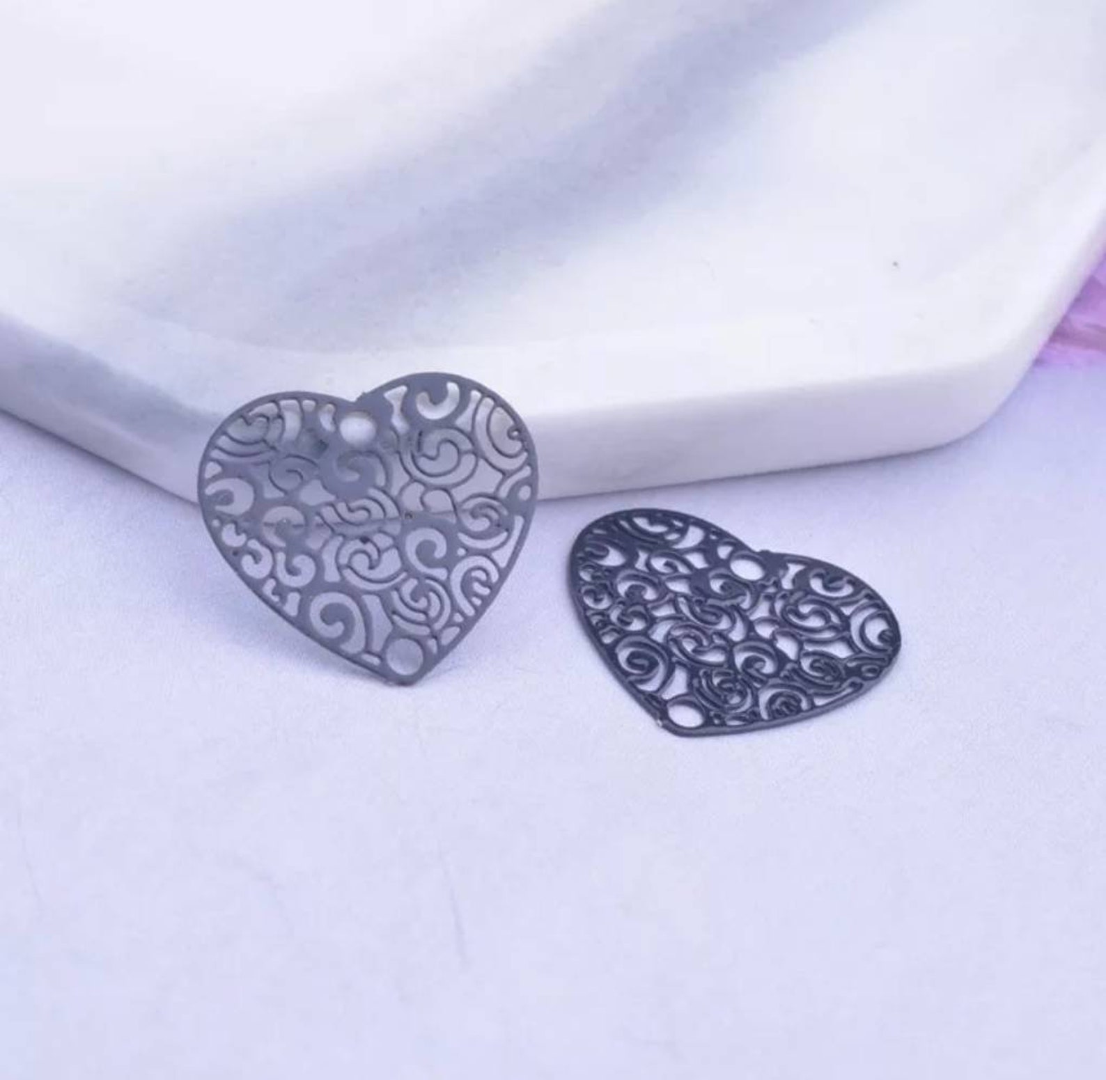 2 Heart Watermark Prints 15 X 16 Mm - Etsy