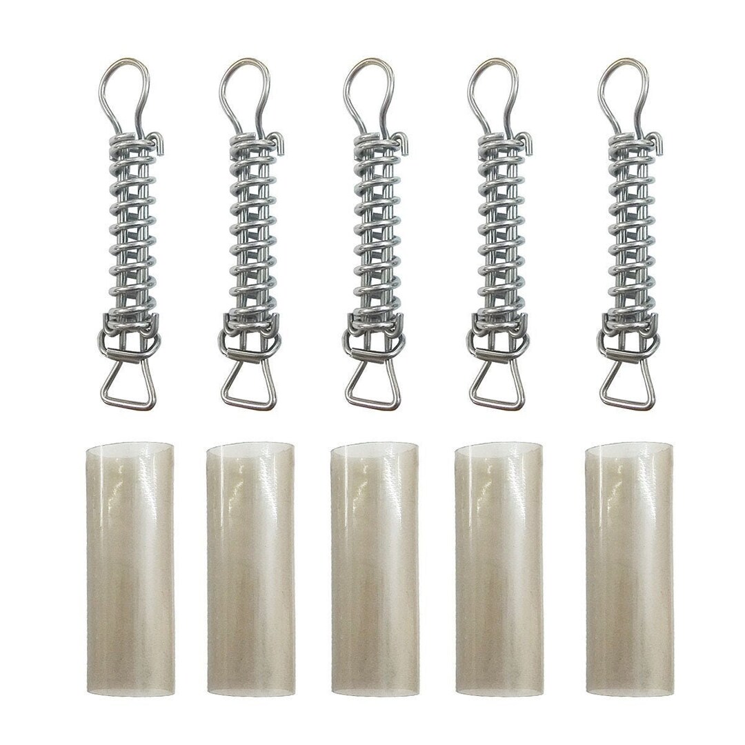 8" Swimming Pool Cover Stainless Steel Spring- 5 Pack for Winter Safety ...