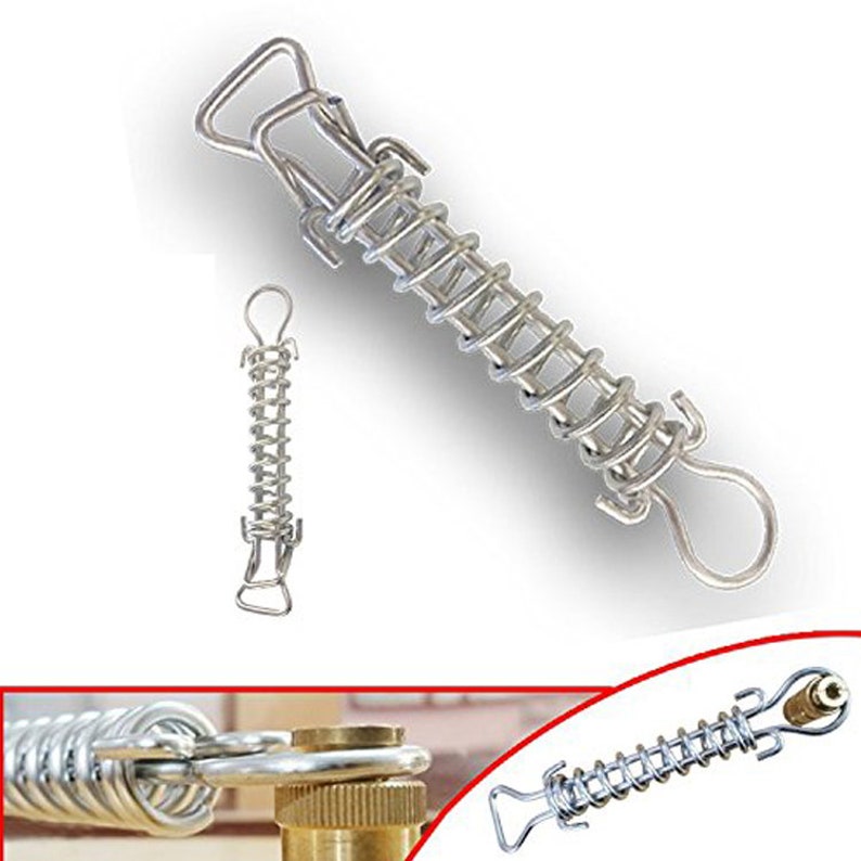 8" Swimming Pool Cover Stainless Steel Spring- 5 Pack for Winter Safety ...