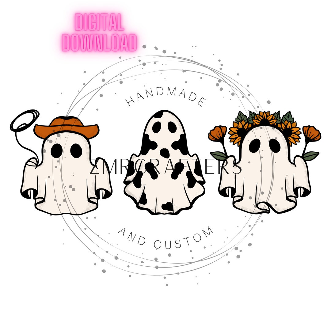 Ghost Trio PNG - Etsy