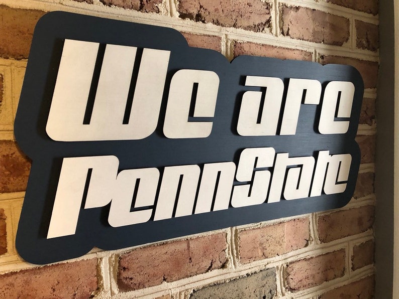 We Are Penn State 3d logo bar basemenet sign | Etsy
