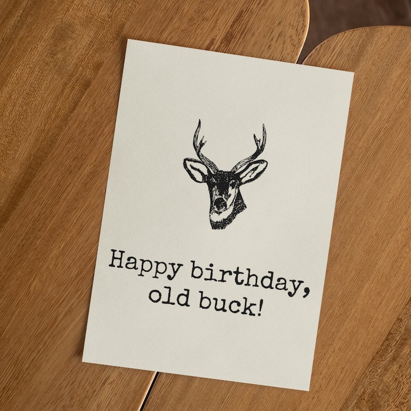 Deer Hunter Birthday Card - Etsy
