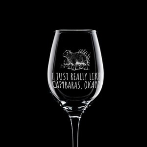 Funny Capybara Wine Glass Capybara Lover Gift Idea - Etsy