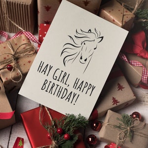Printable Horse Lover Birthday Card - Equestrian Birthday Card - Funny ...
